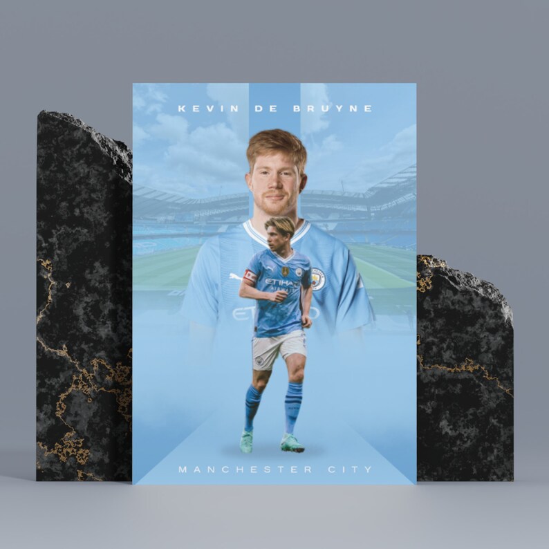 Kevin De Bruyne Poster KDB Digital Poster Kevin De Bruyne Fan Gift Room ...
