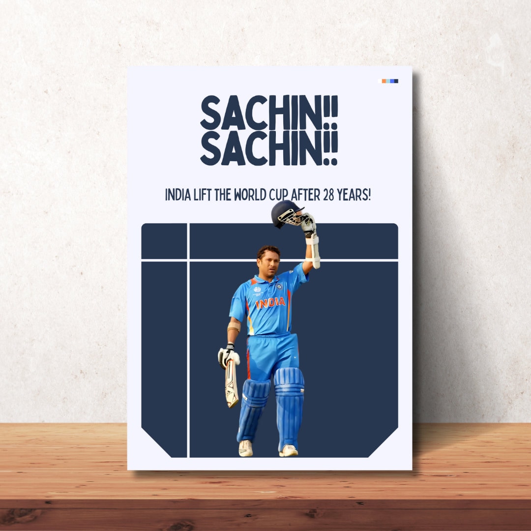 Sachin Tendulkar 2011 World Cup Poster Sachin Sachin Chant Digital ...