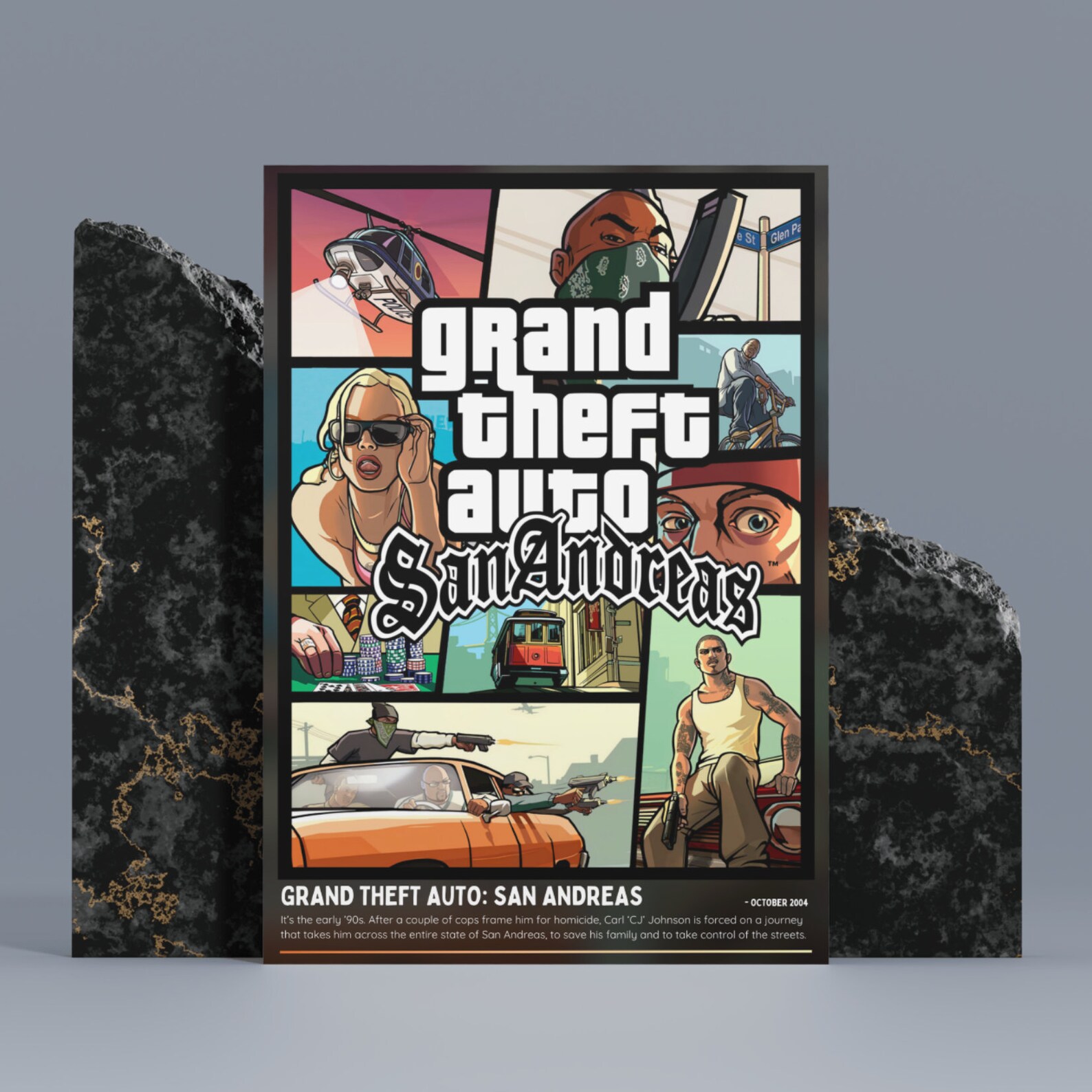 Grand Theft Auto San Andreas Digital Poster GTA San Andreas Poster ...