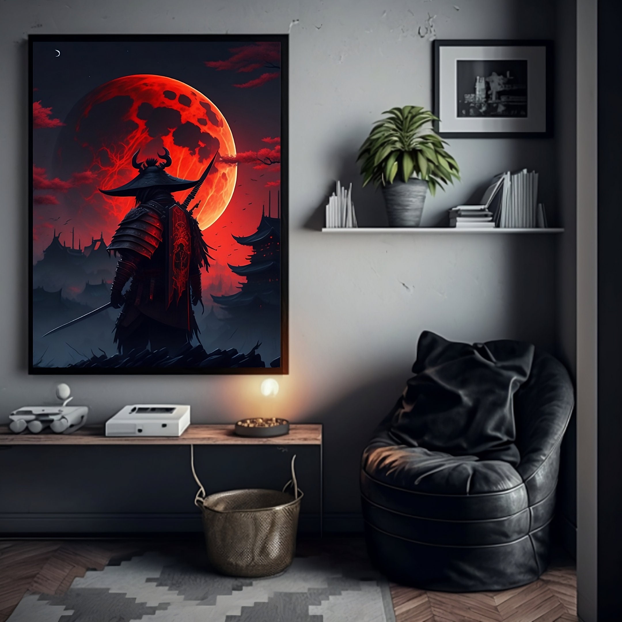 Digital Samurai Poster of Samurai Gaming Poster Samurai Japanese Theme ...