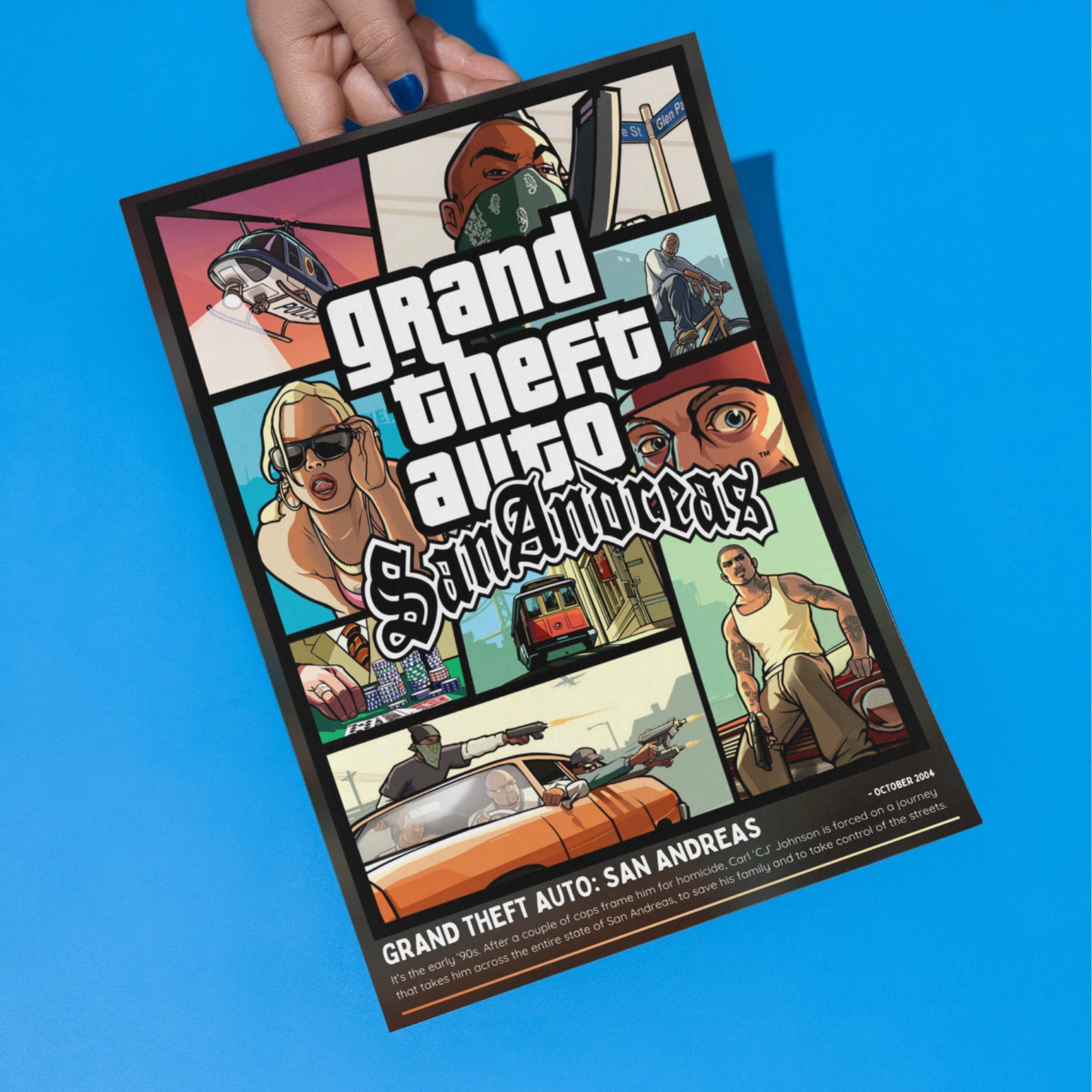 Grand Theft Auto San Andreas Digital Poster GTA San Andreas Poster ...