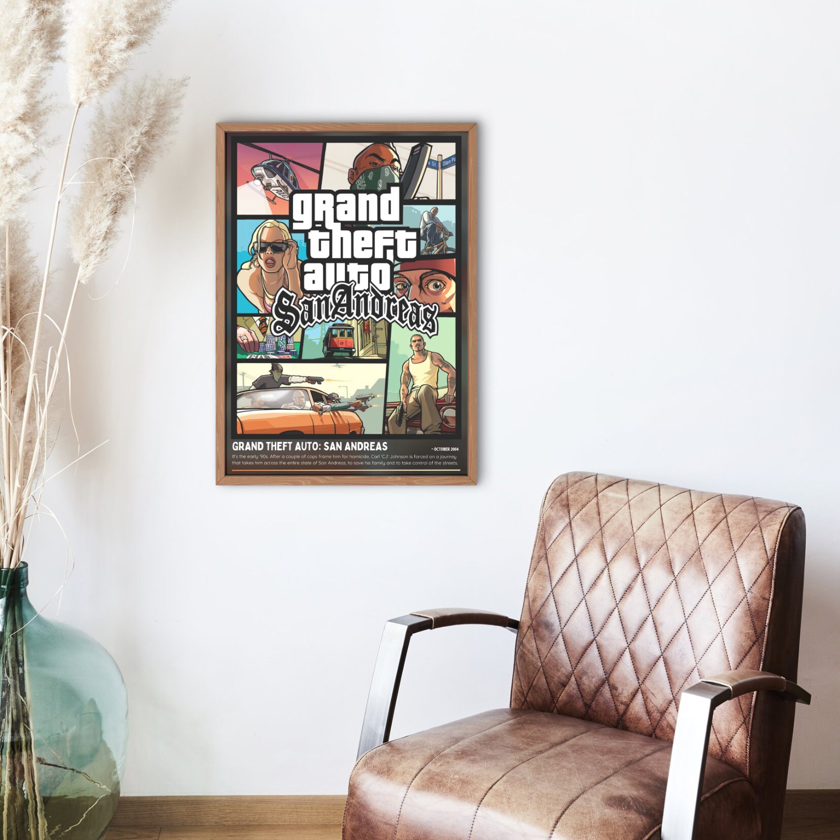 Grand Theft Auto San Andreas Digital Poster GTA San Andreas Poster ...