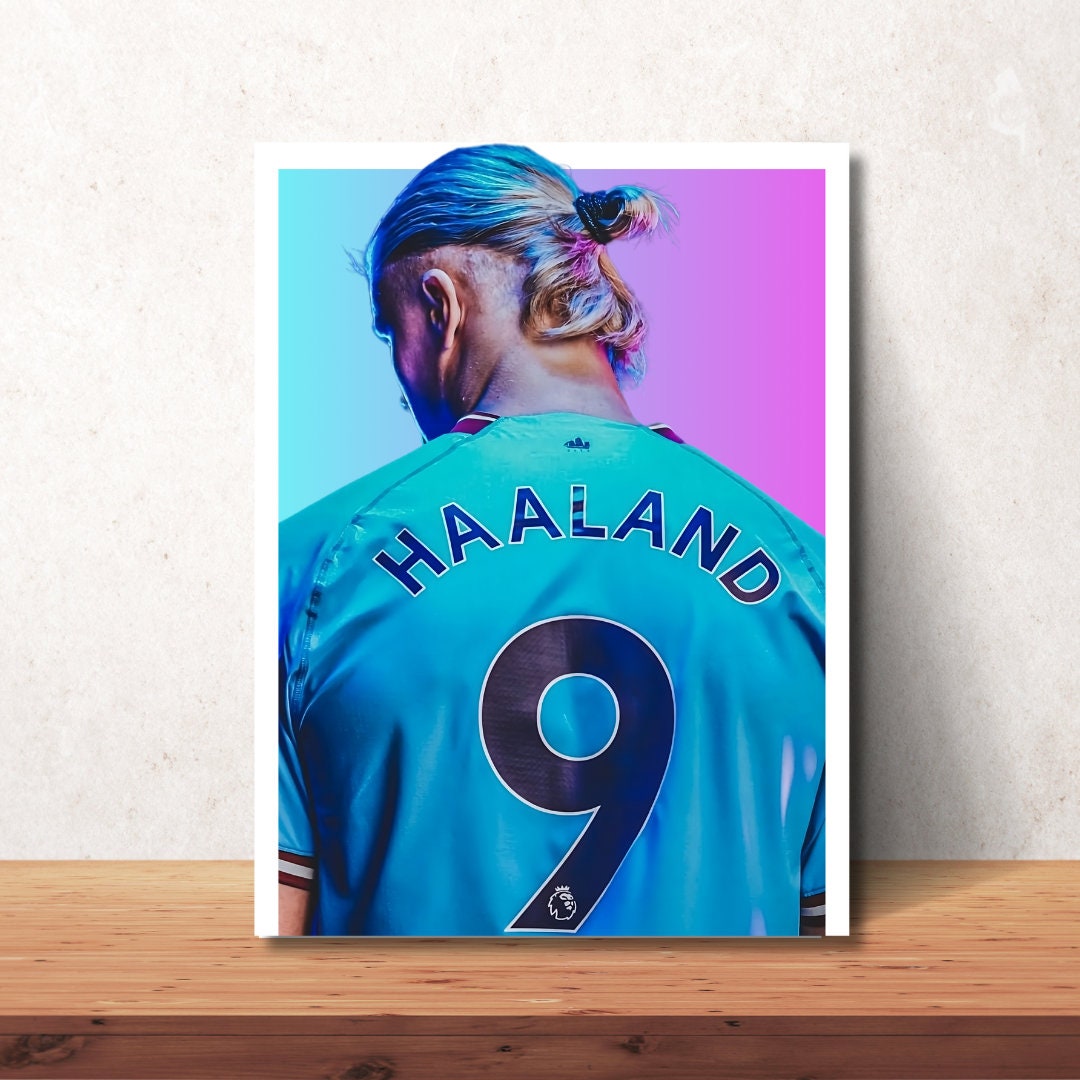 Haaland Poster Erling Haaland Poster Manchester City Poster Soccer ...