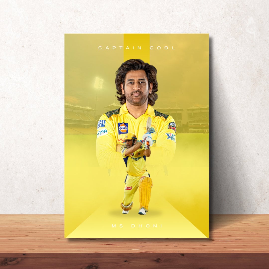 Mahendra Singh Dhoni Poster Ms Dhoni Poster MSD Poster Chennai Super ...