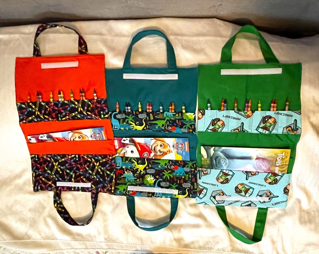 Crayon Carrier Tote Color Book Carrier With FREE Personalization - Etsy