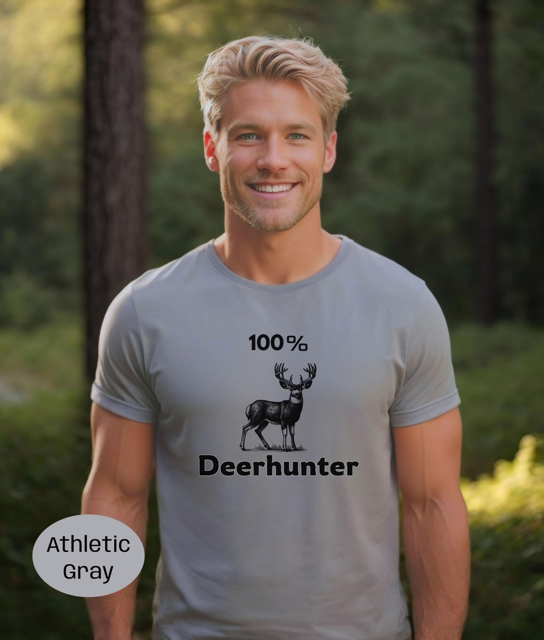 100% Deer Hunter Shirt, Hunting Shirt, Deer Season, Big Game Hunter ...