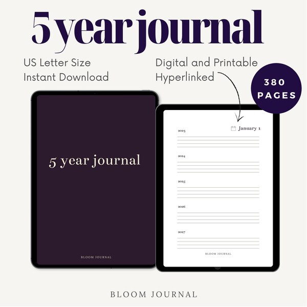 5 Year Planner - Etsy