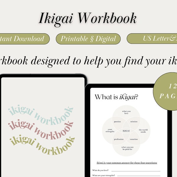 Ikigai Workbook - Etsy