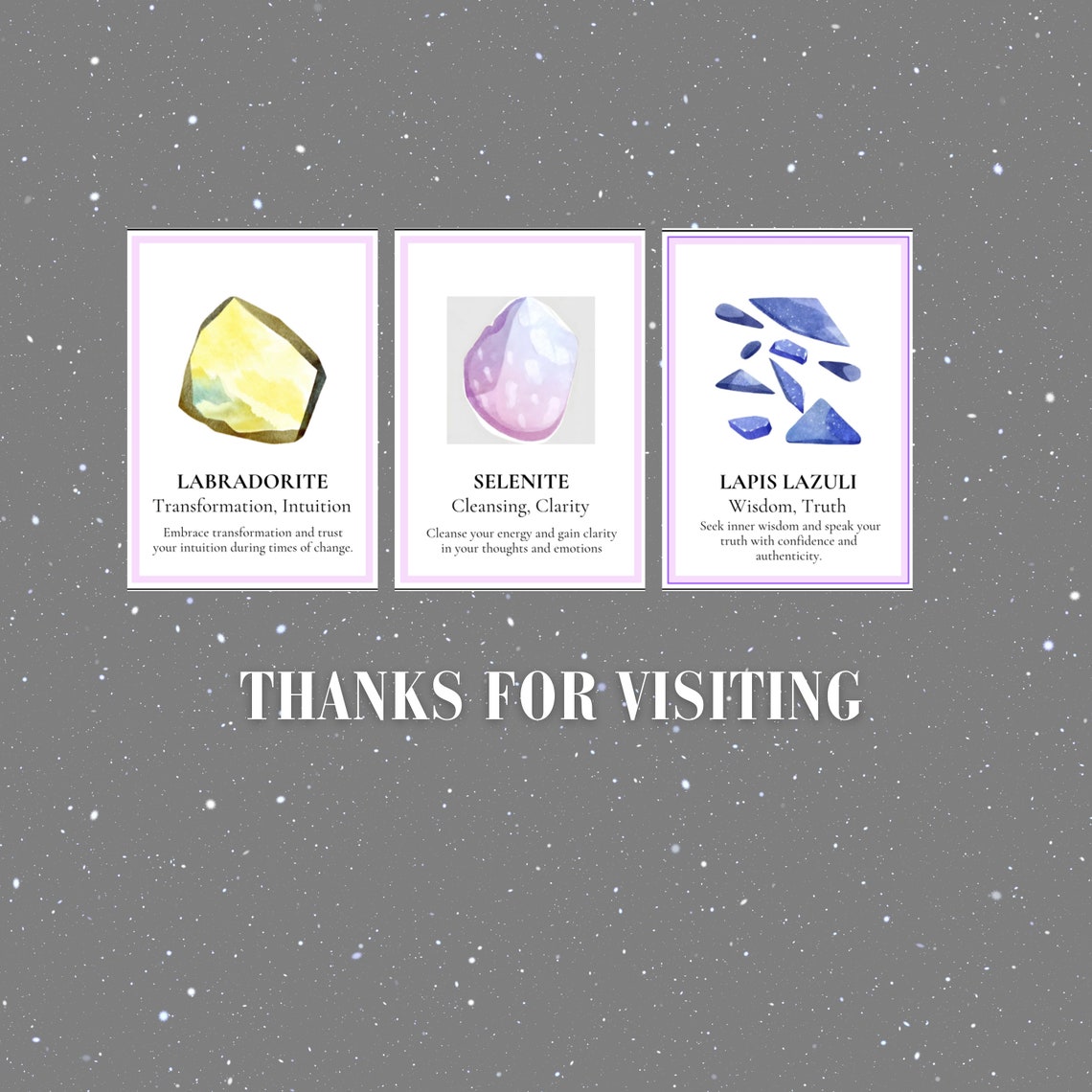 Crystal Oracle Deck, Printable Crystal Tarot Deck, Printable Oracle ...