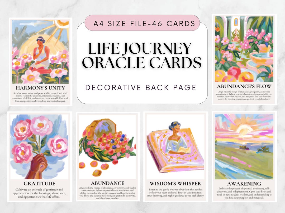 Printable Oracle Card Deck: Spiritual Self-discovery and Tarot ...