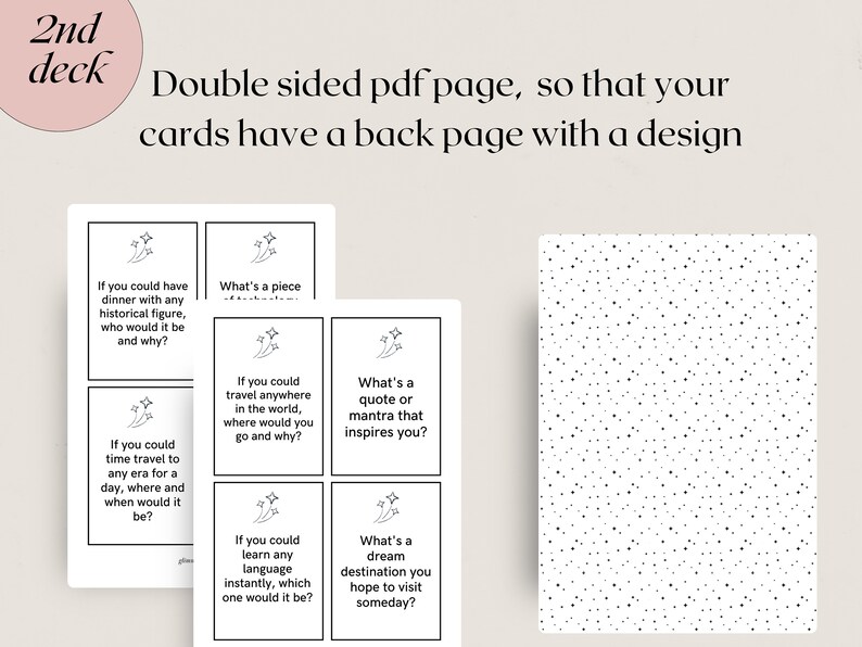 Conversation Cards Printable Table Topics: Dinner Party Game for ...