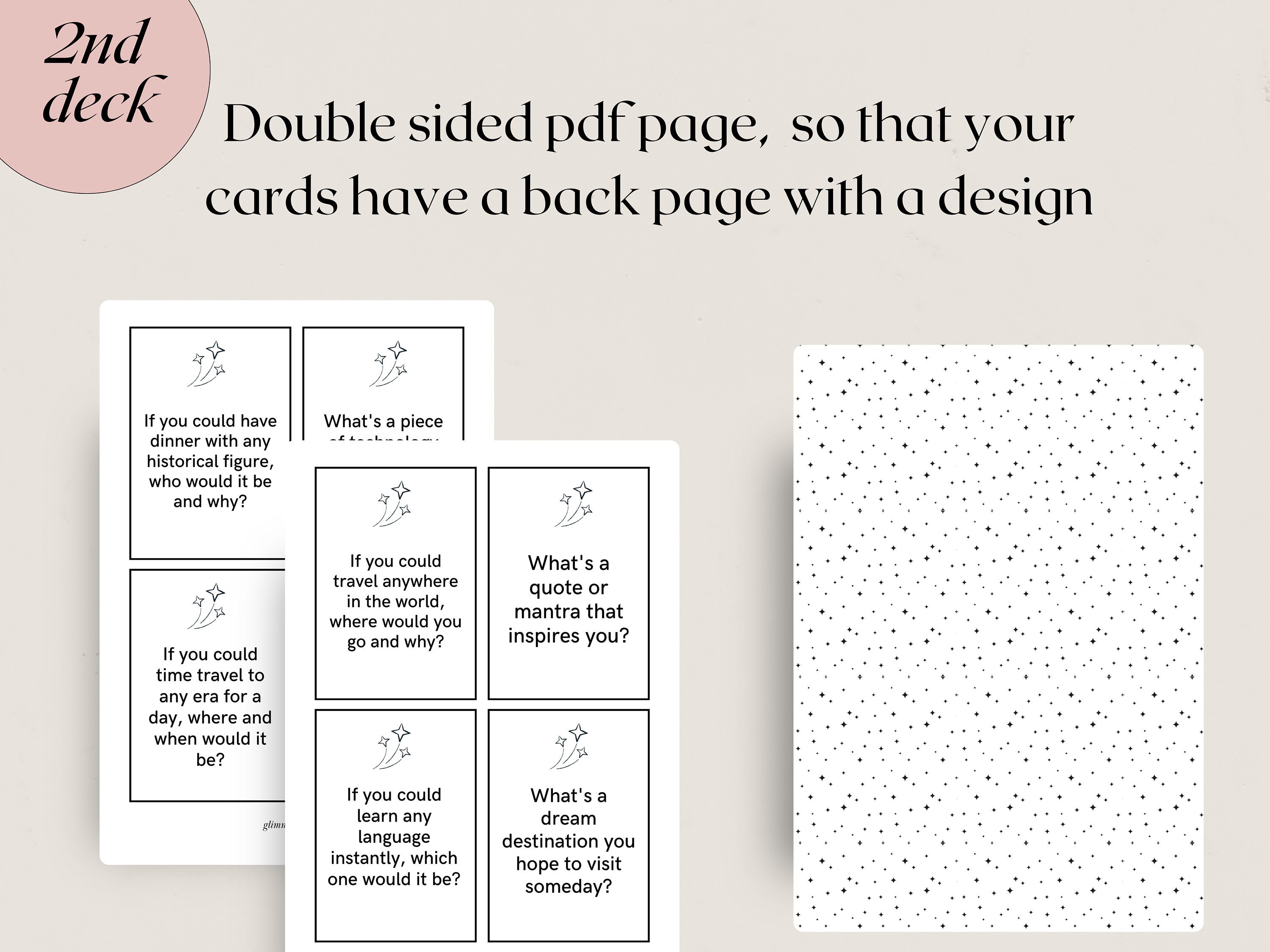 Conversation Cards Printable Table Topics: Dinner Party Game for ...