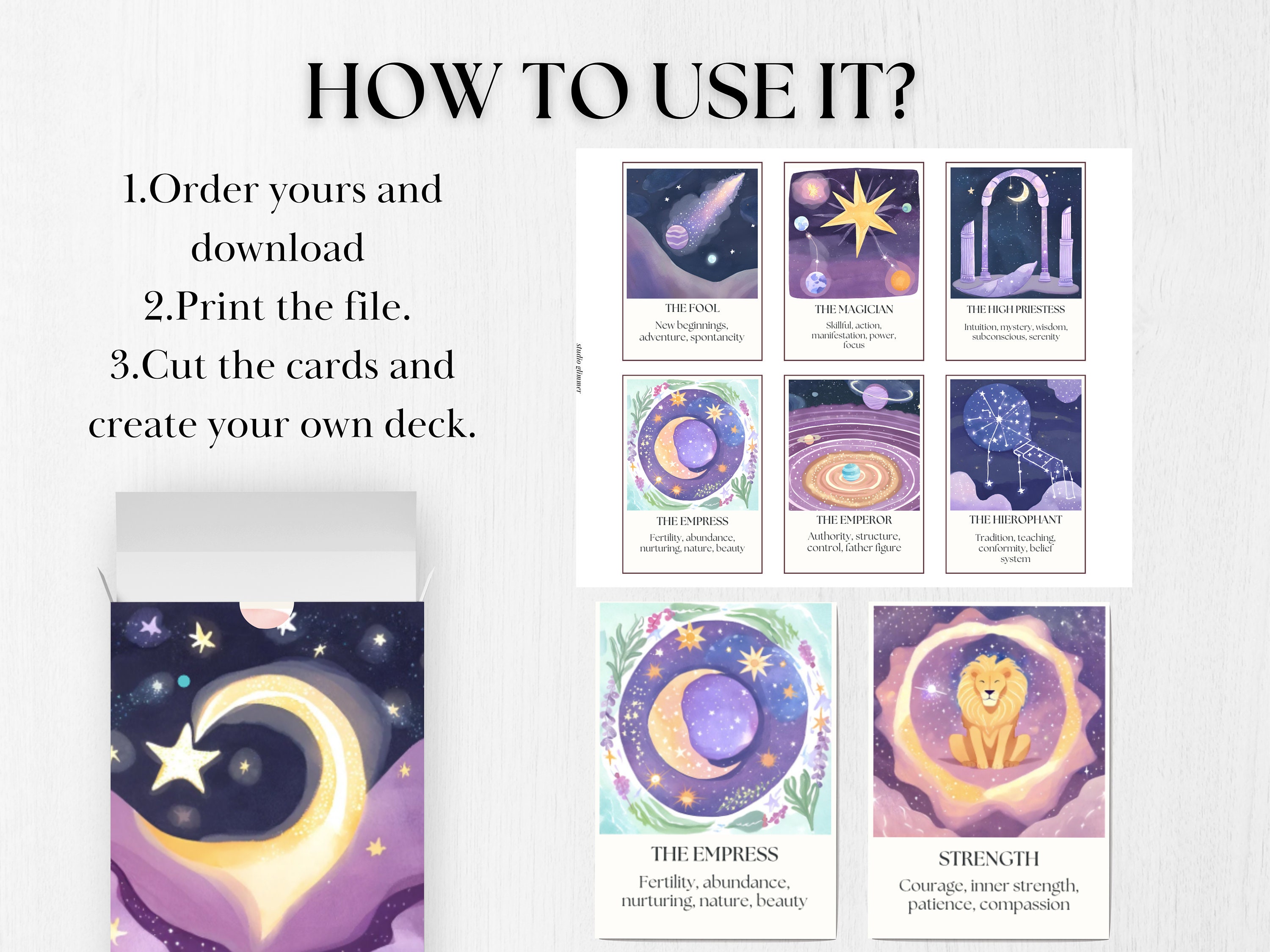 Beginner Tarot Deck, Keywords Tarot Deck, 78 Beginner Tarot Card Deck ...
