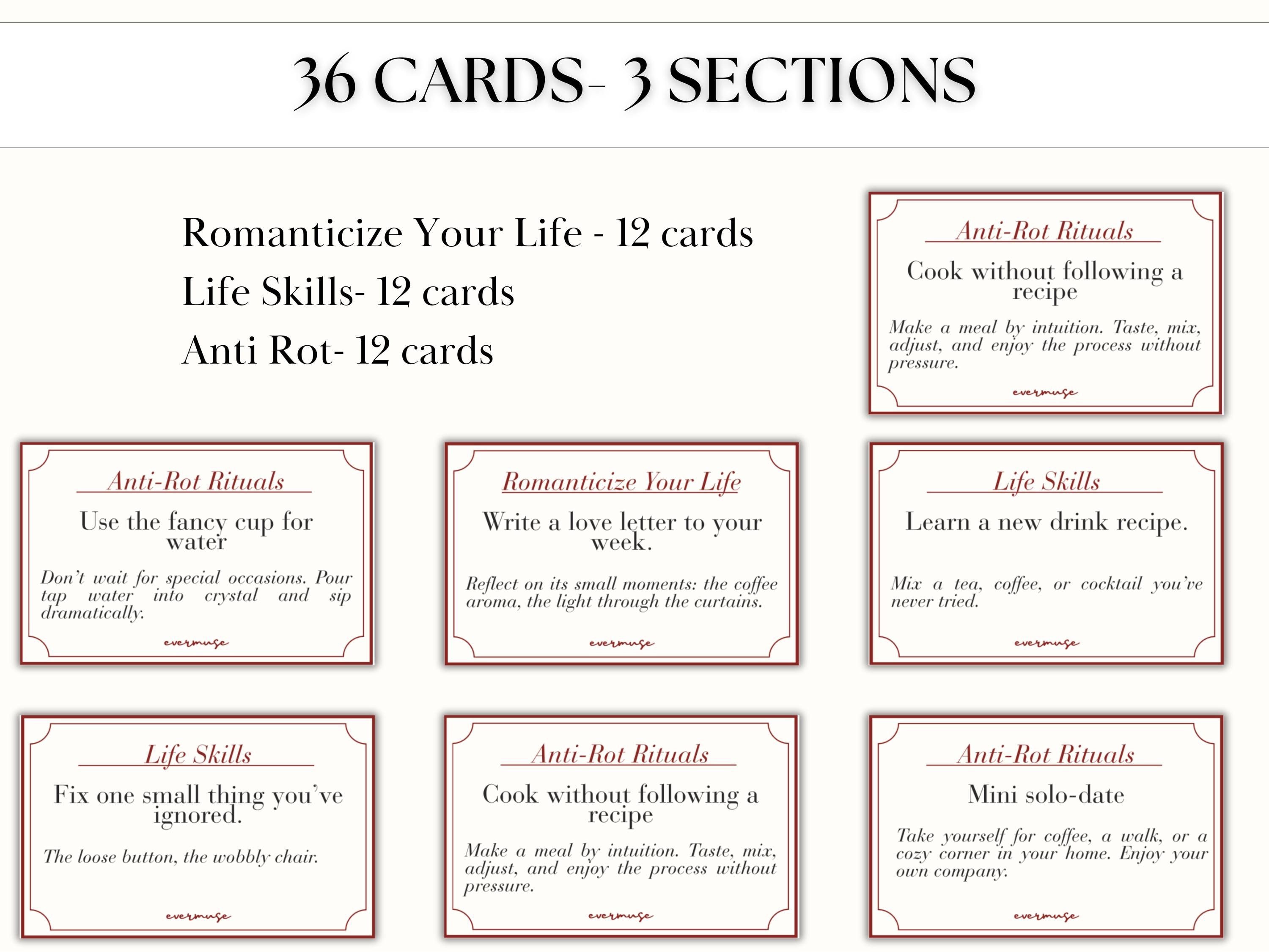 Printable Mission Cards for Romanticizing Everyday Life - Etsy