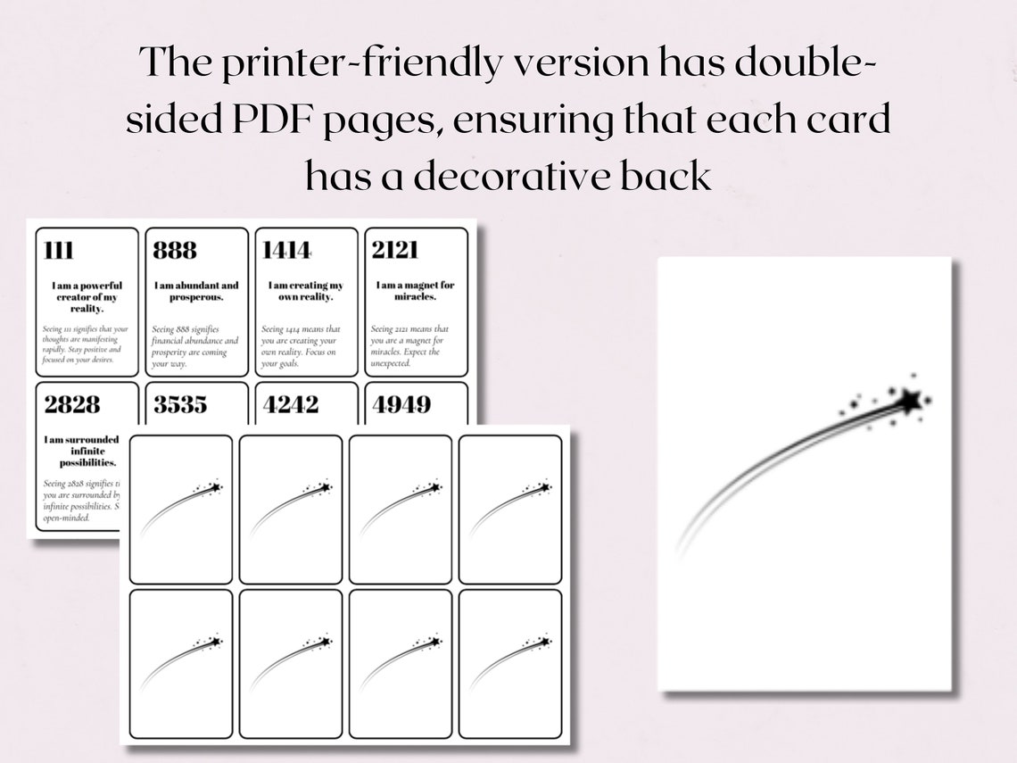 Numerology Angel Numbers Oracle Card Deck, Printable Numbers Oracle ...