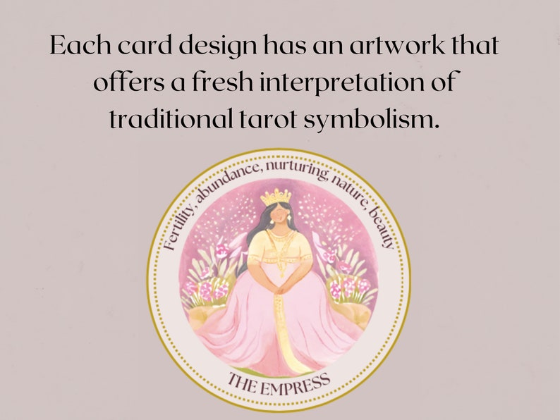 Beginner Printable Circle Tarot Deck, Tarot Oracle Cards With Keywords ...