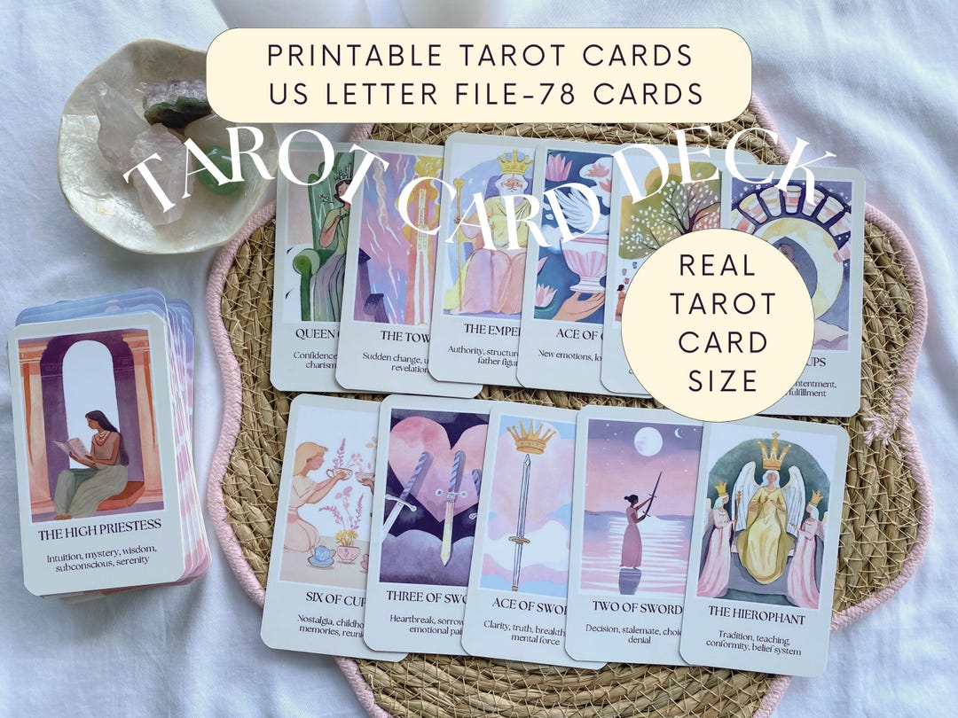Beginner Tarot Deck, Keywords Tarot Deck, 78 Beginner Tarot Card Deck ...