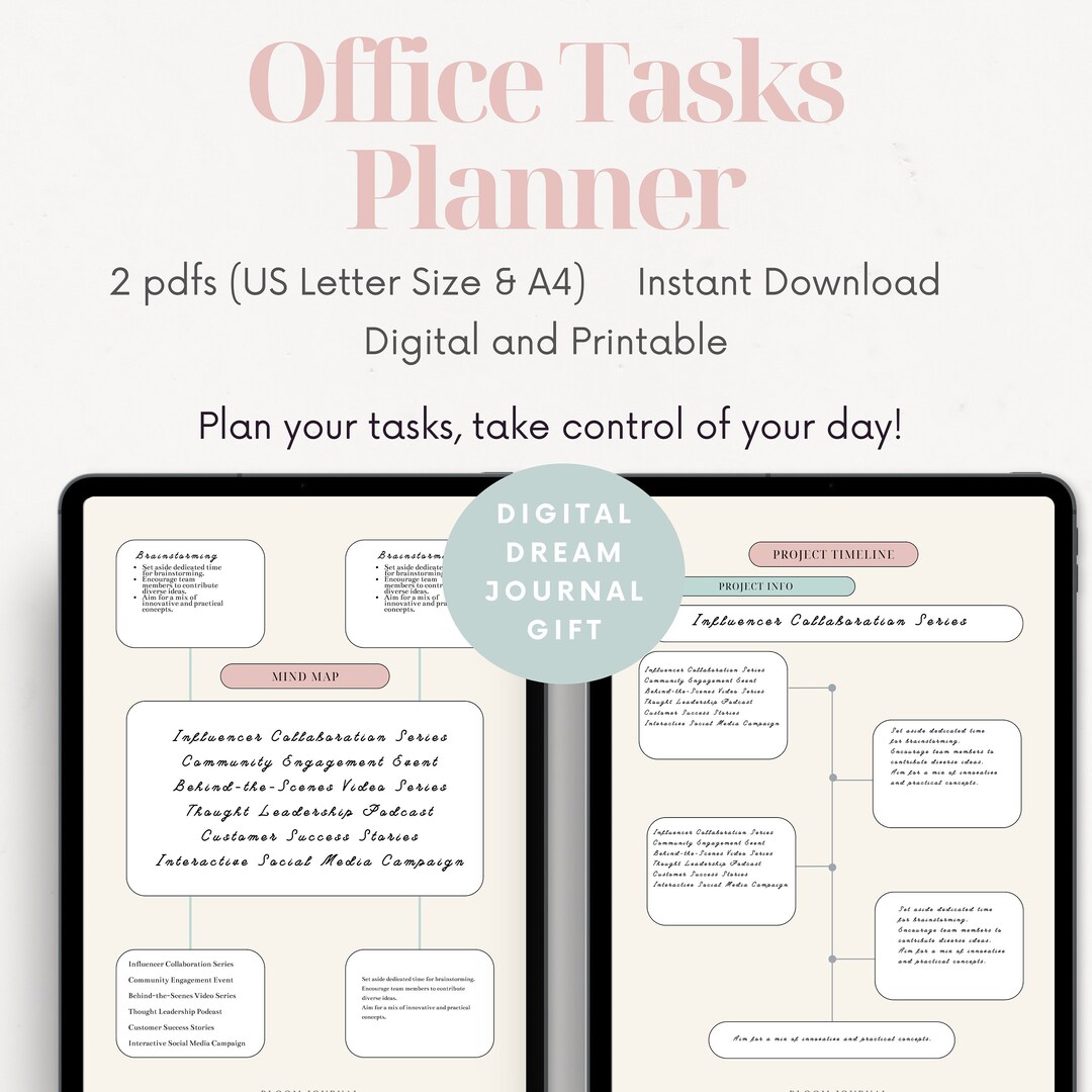 Work Tasks Tracker Daily Office Tasks List Work Day Organzier - Etsy