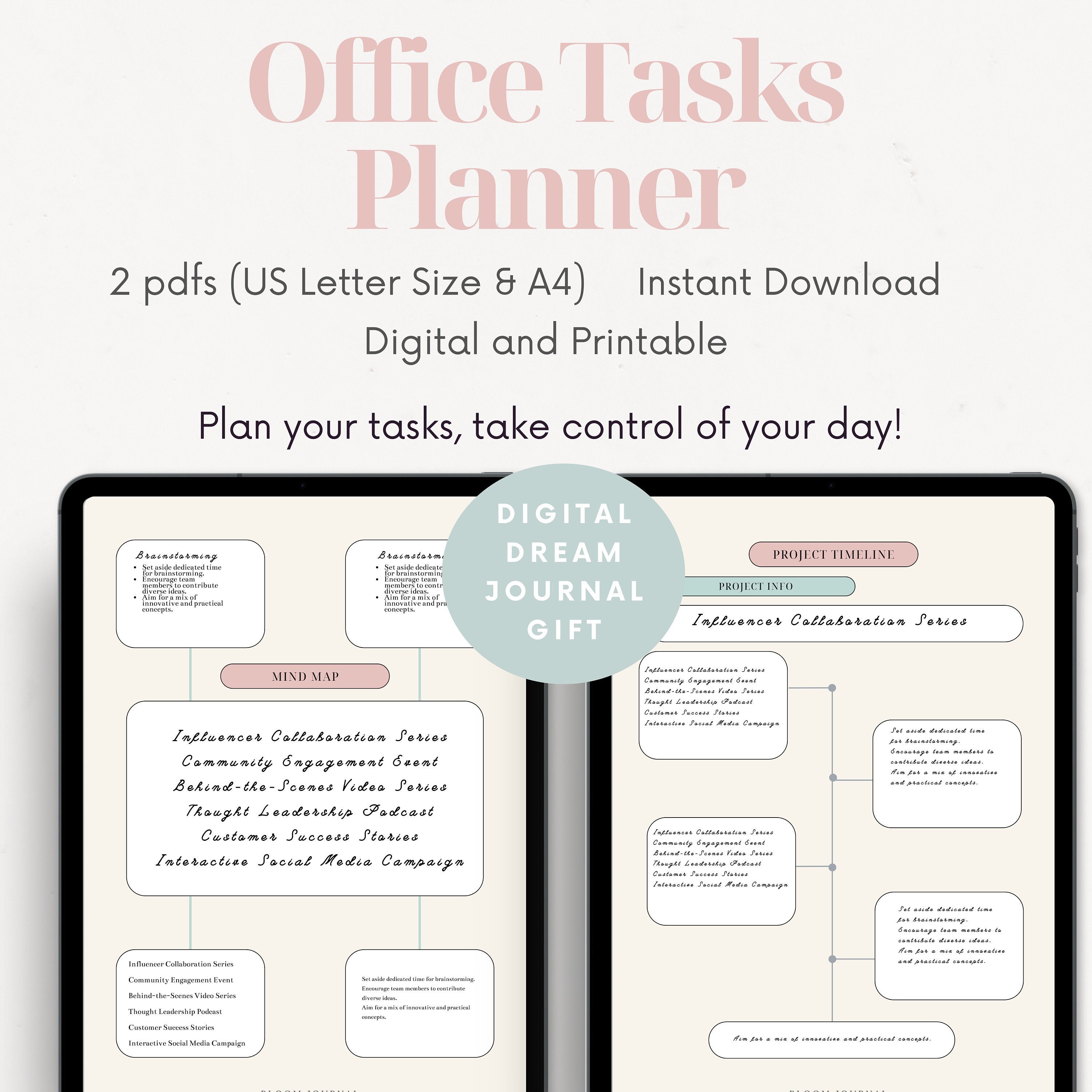 Work Tasks Tracker Daily Office Tasks List Work Day Organzier - Etsy