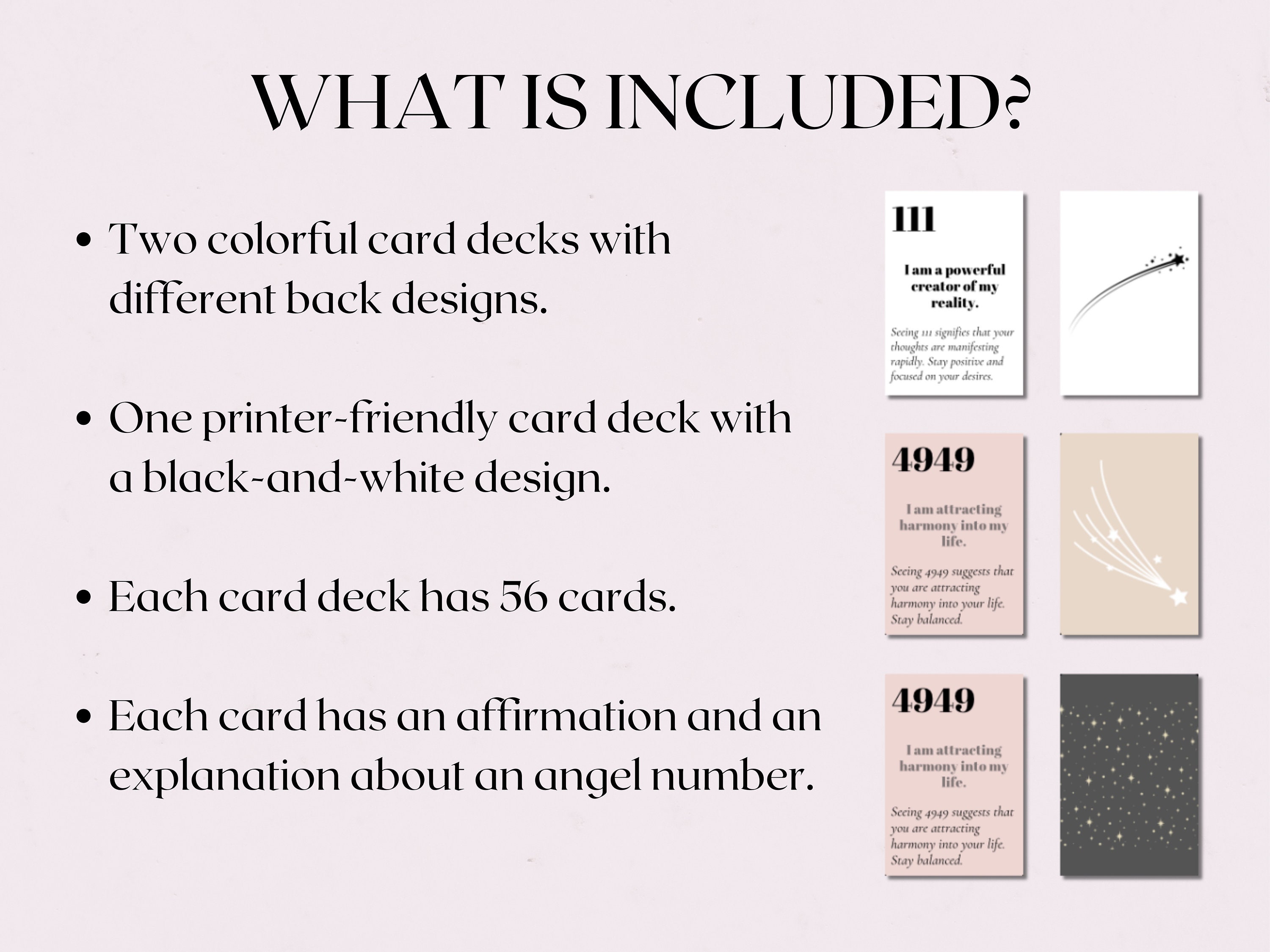 Numerology Angel Numbers Oracle Card Deck, Printable Numbers Oracle ...