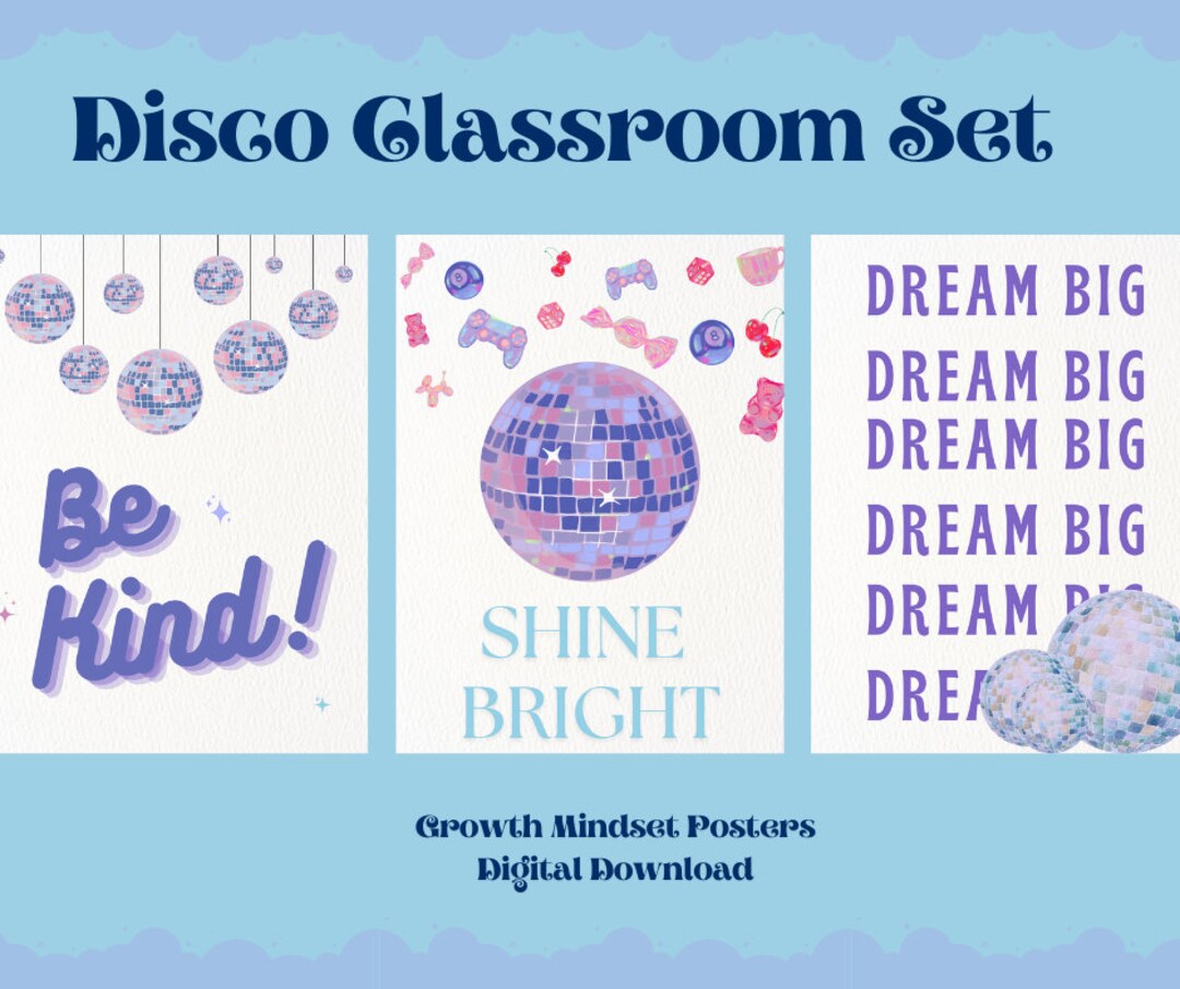 Disco Watercolor Classroom Decor Bundle | Digital Download |disco ...