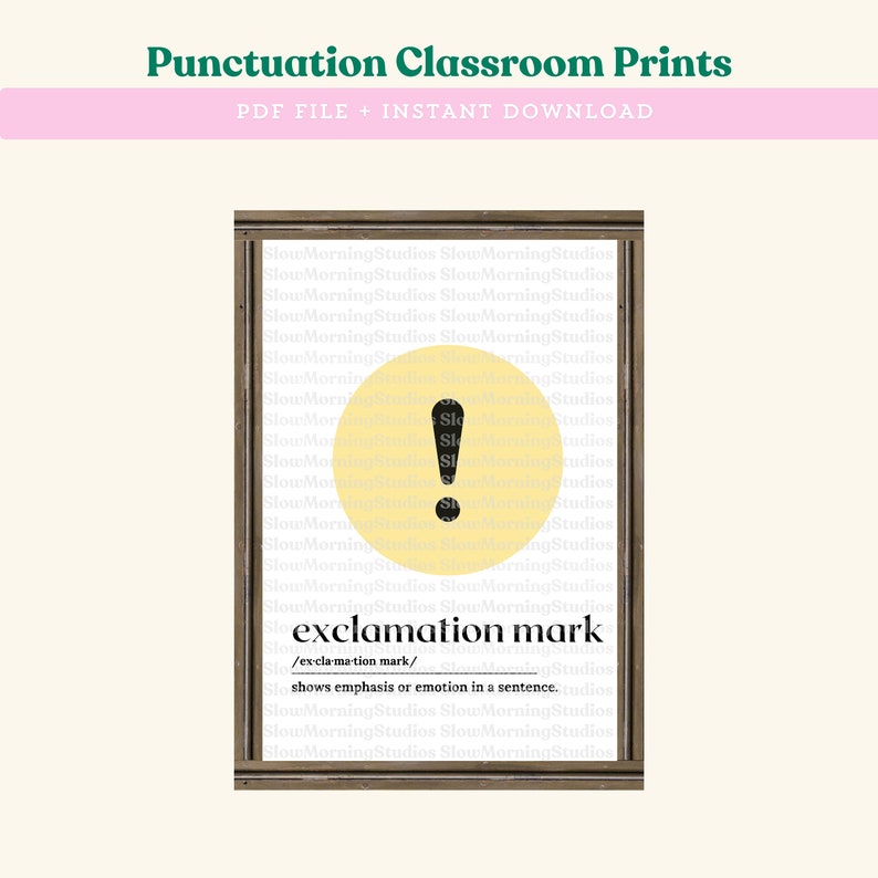 Punctuation Classroom Poster Print Grammar Poster Print English Class ...