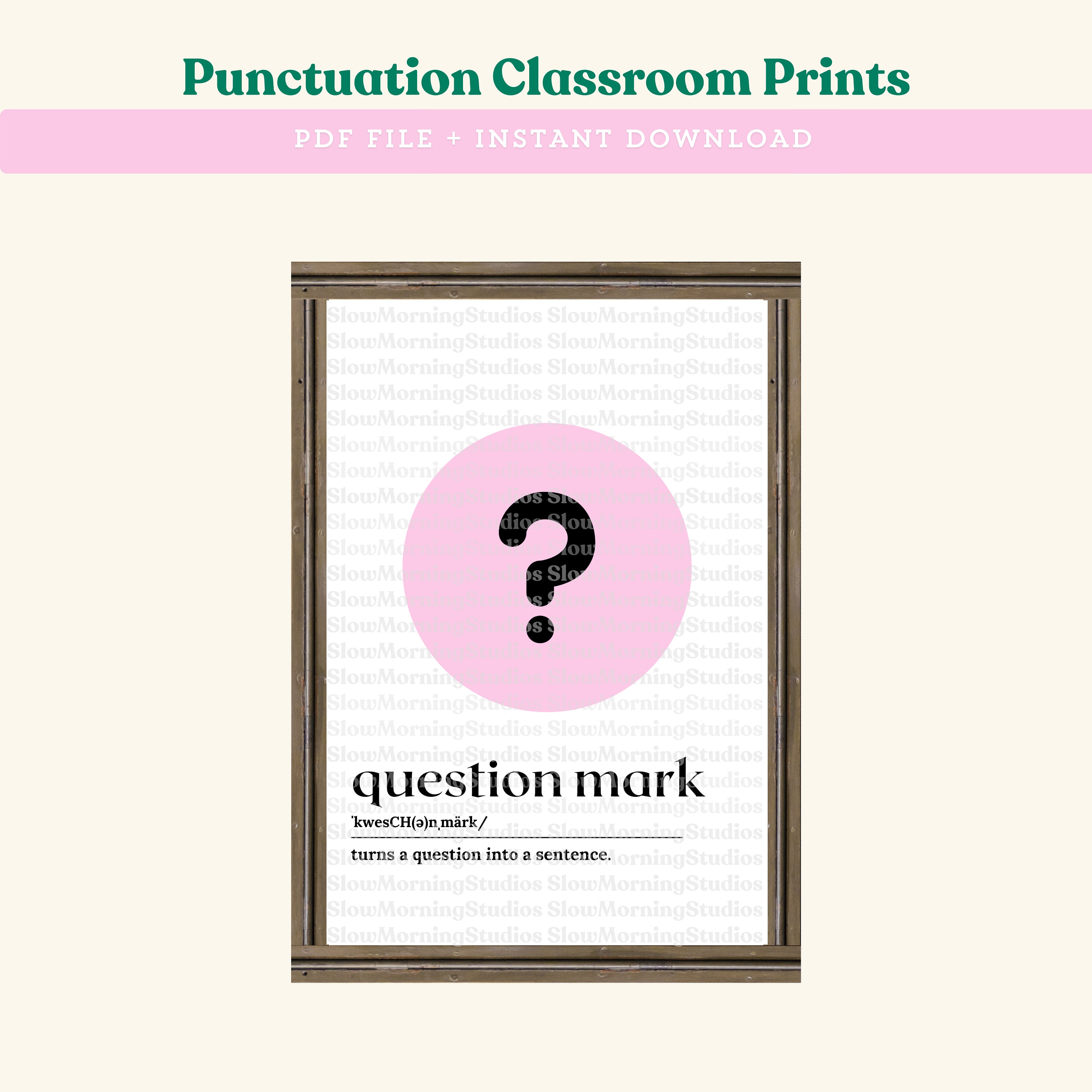 Punctuation Classroom Poster Print Grammar Poster Print English Class ...
