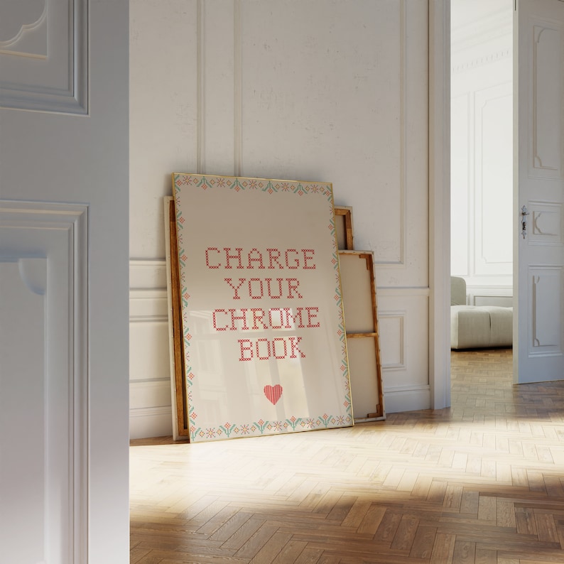 Charge Your Chromebook | Classroom Poster | Boho Classroom | Classroom ...