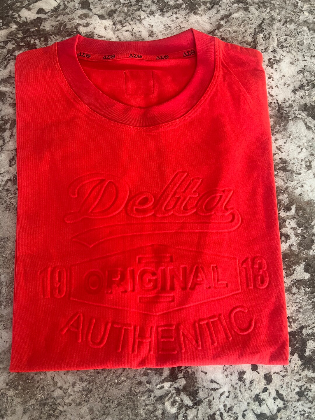 Red Embossed Tshirt - Etsy