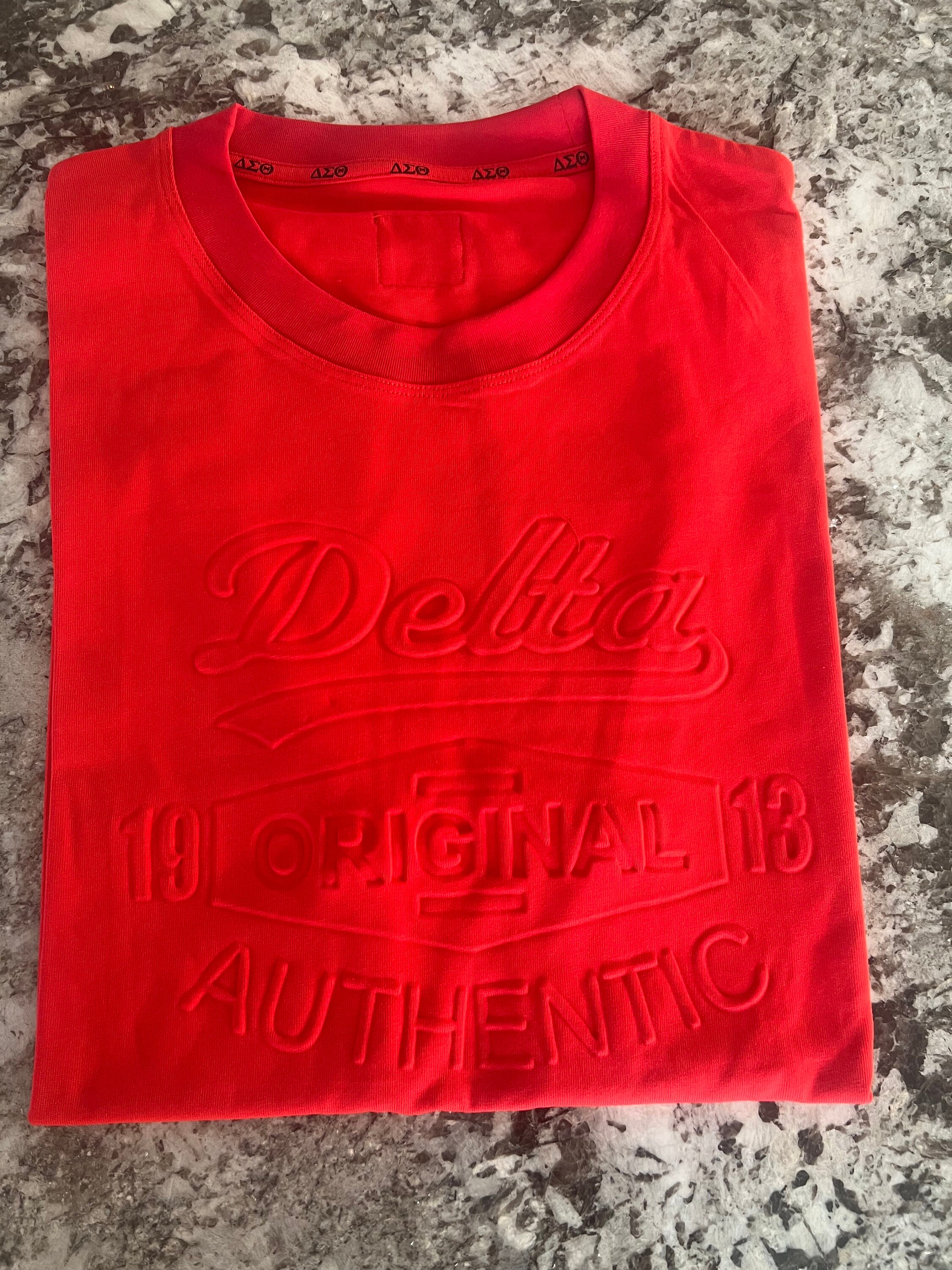 Red Embossed Tshirt - Etsy
