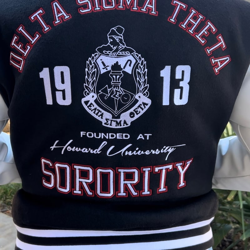 Leather Delta Sigma Theta Jacket - Etsy