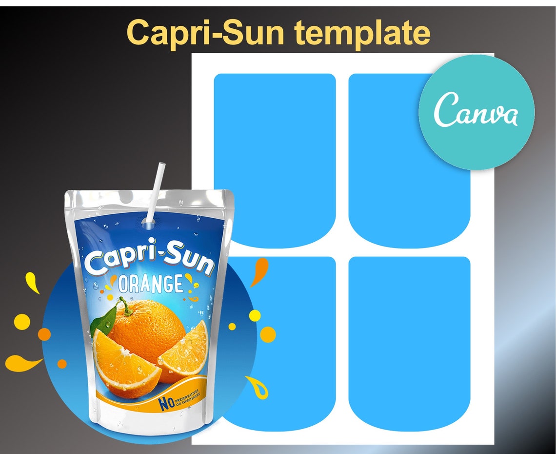 Capri-sun Pouch Label Juice Label - Etsy