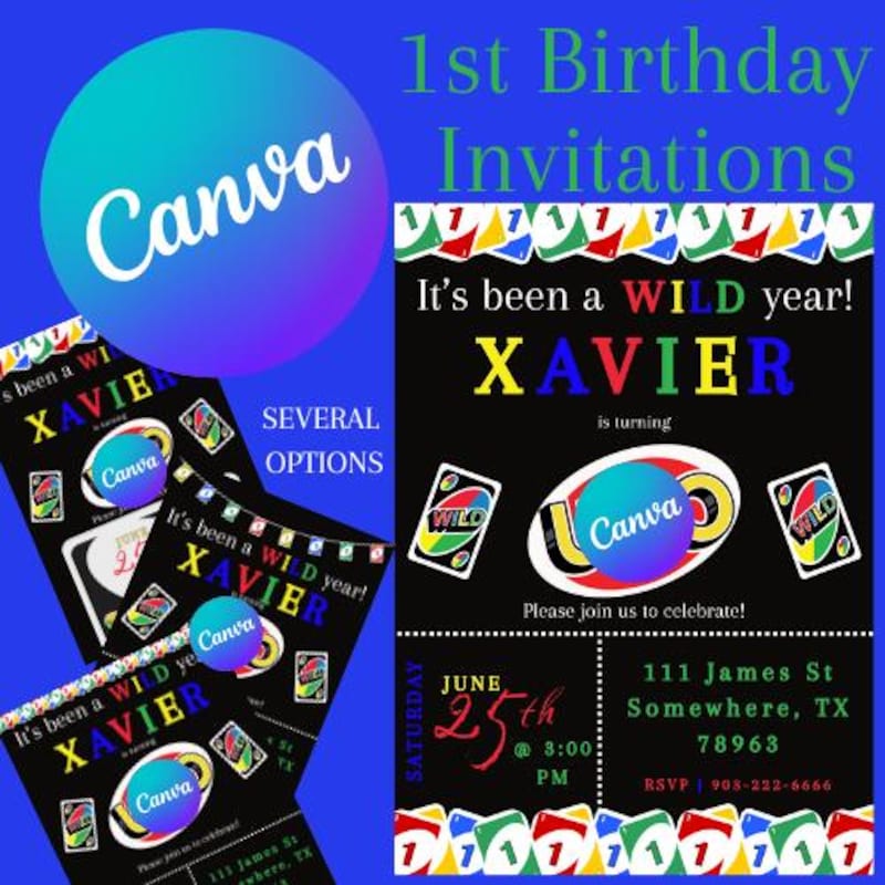 Uno Invitation - Etsy