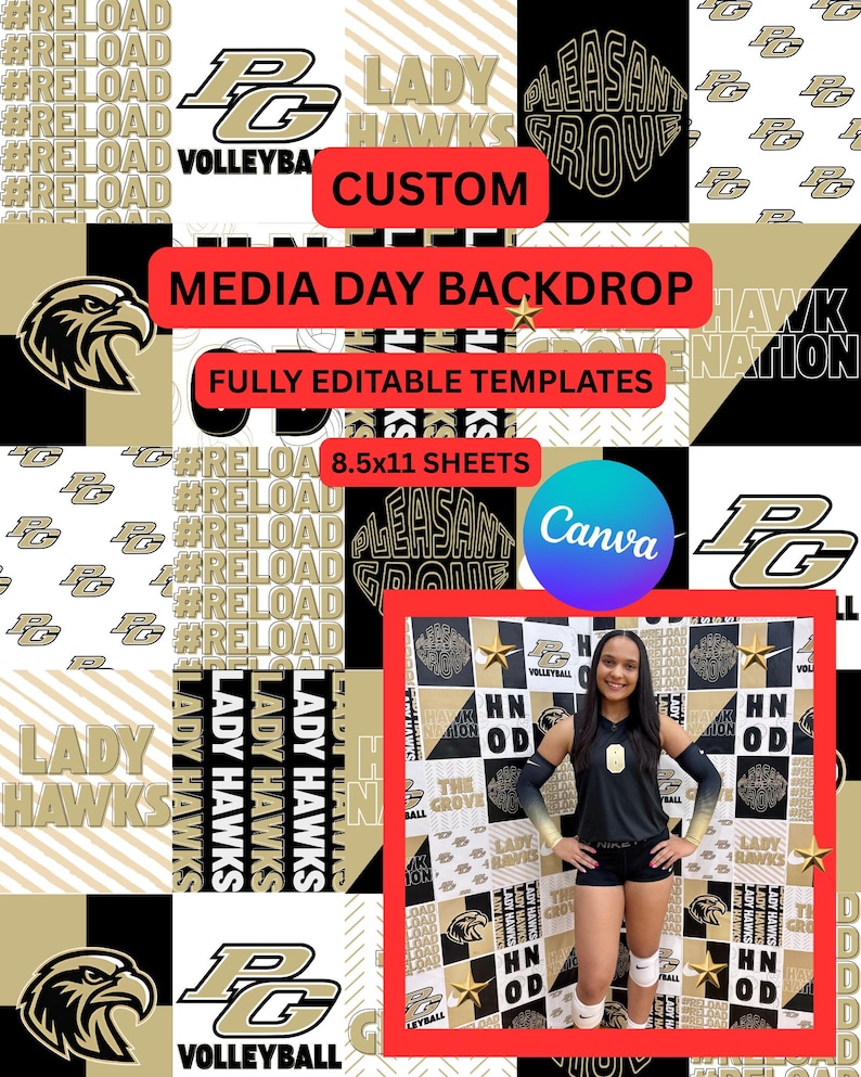 CUSTOM Media Day Backdrop Images - Etsy
