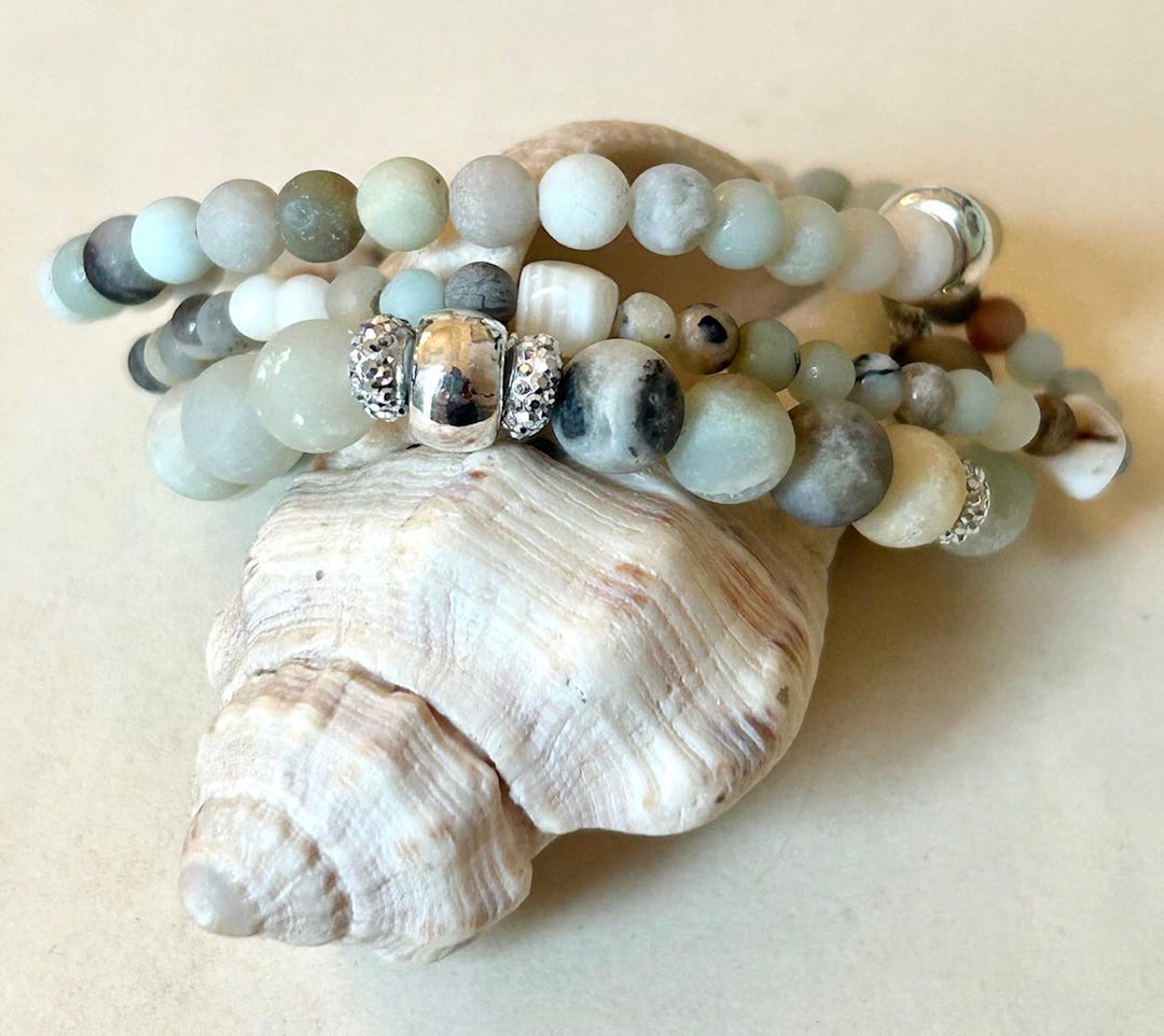 Bead Bracelet Stack, Natural Stone Bracelet, Handmade Bracelet ...