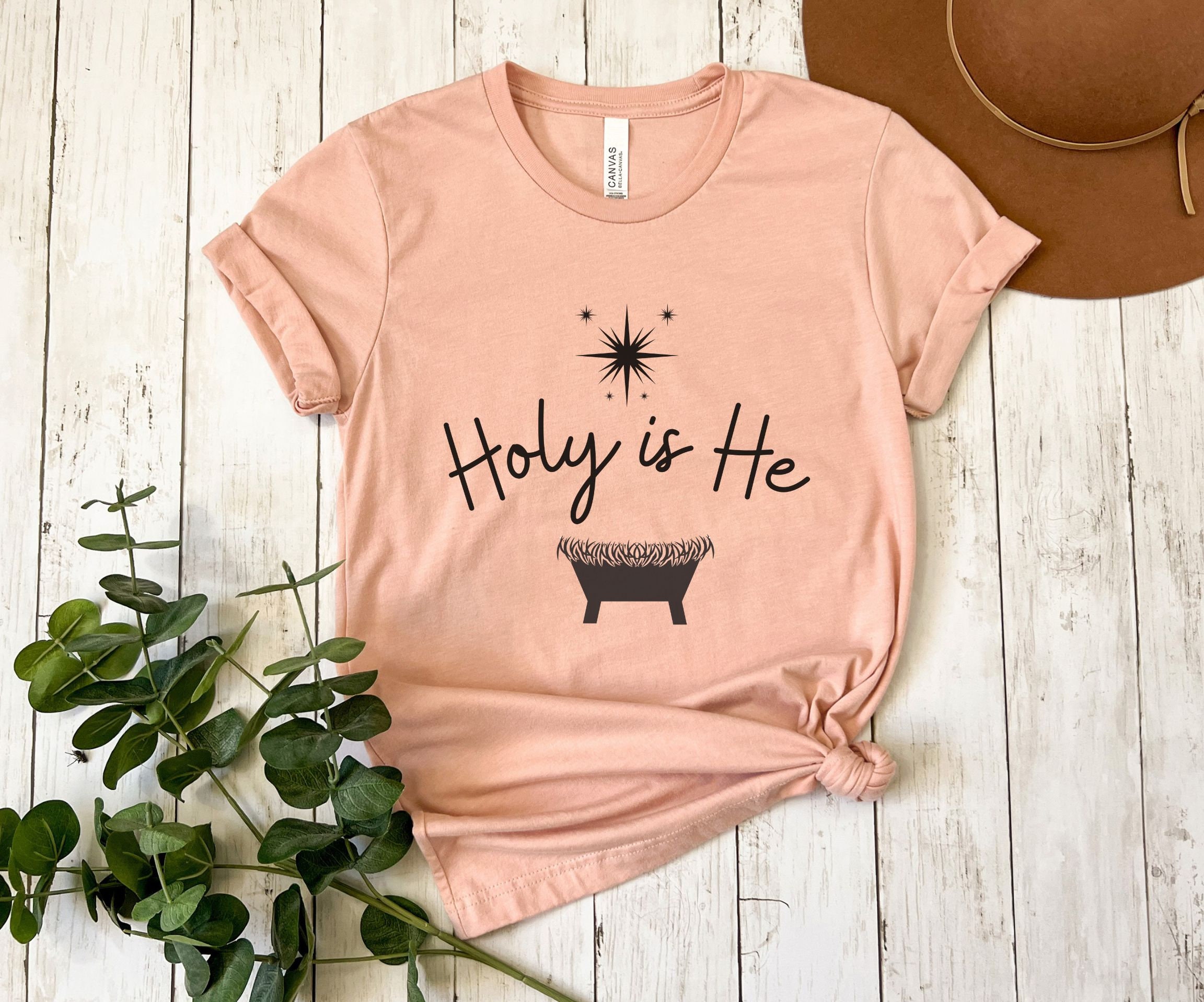 Holy is He, Christmas Shirt, Holy Shirt, Christian Christmas Tee ...