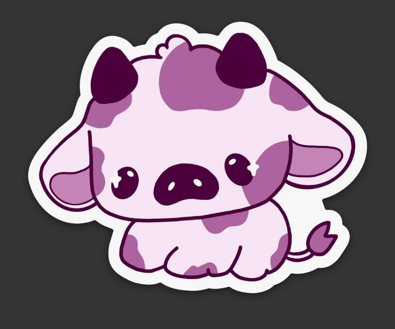 Ube Cow Sticker - Etsy