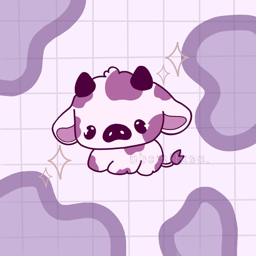 Ube Cow Sticker - Etsy