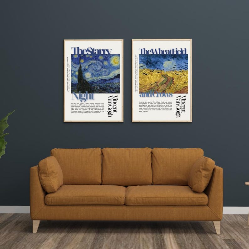 Starry Night by Van Gogh - Digital Downloadable Wall Decor | Title ...
