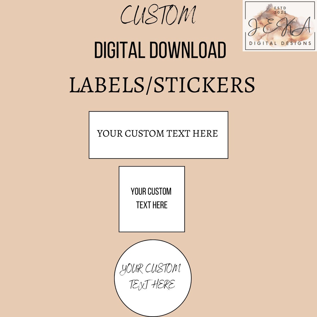 Custom Label/sticker and Tag Digital Design, Custom Event, Custom ...