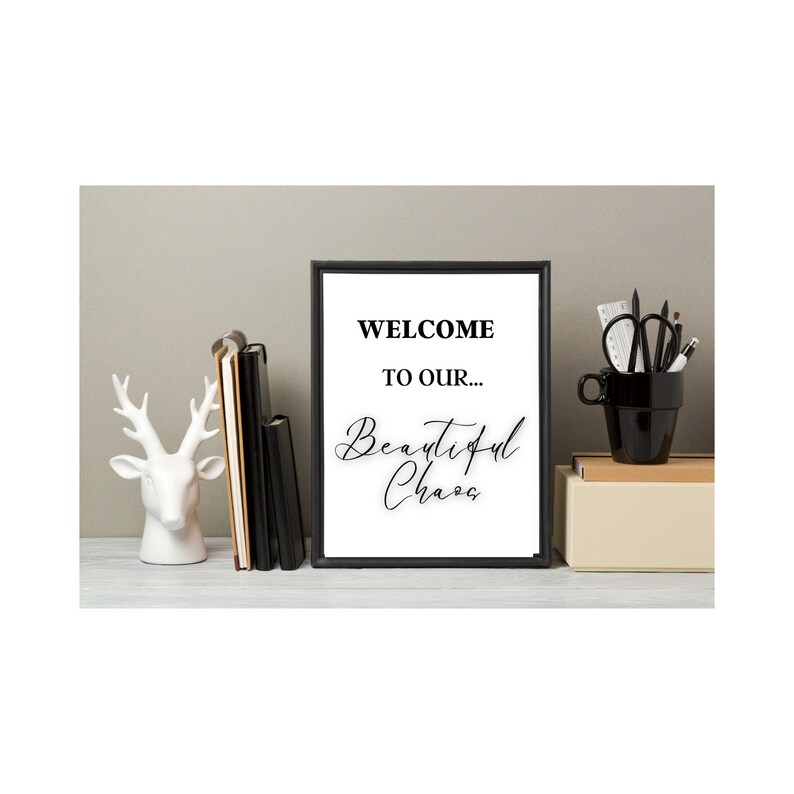 Welcome to Our Beautiful Chaos Sign, Family, Kids, Sign, Gift, Custom ...