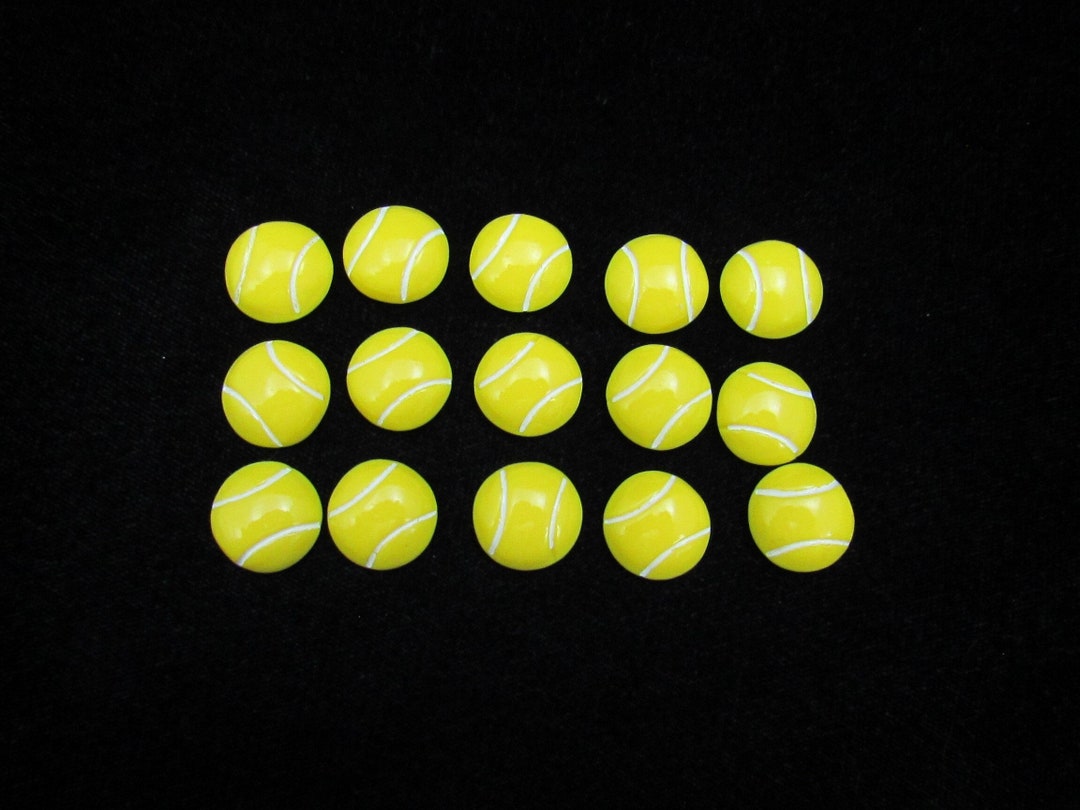 1/2 Inch Tennis Ball Resin Flatback Embellishments for You to - Etsy