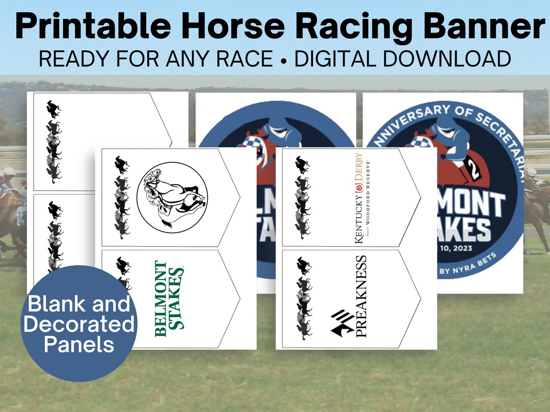 Printable Horse Racing Decoration Pack! | Instant Download - Etsy