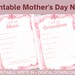 Printable Fillable Mother's Day Note | Instant Download - Etsy