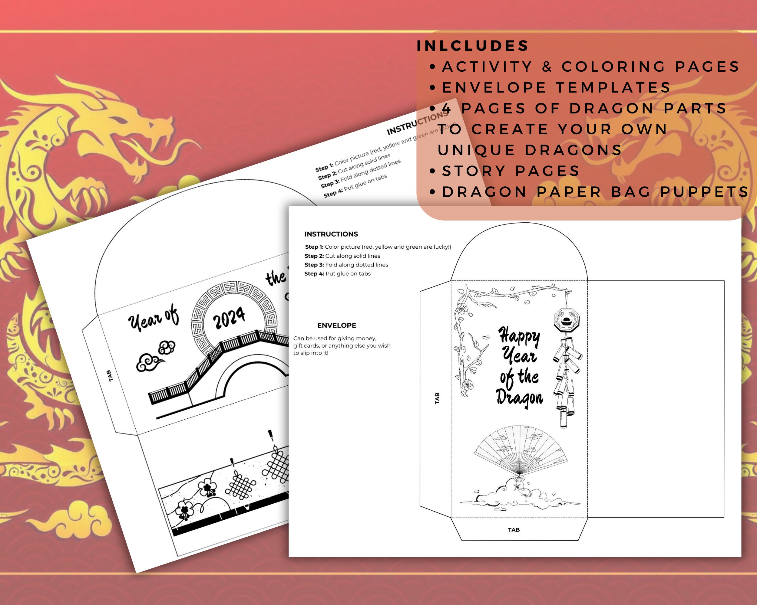 Chinese New Year Activity Pack Digital Download - Etsy