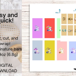 Easter Mini Chocolate Bar Wrappers - Set of 32 - Etsy