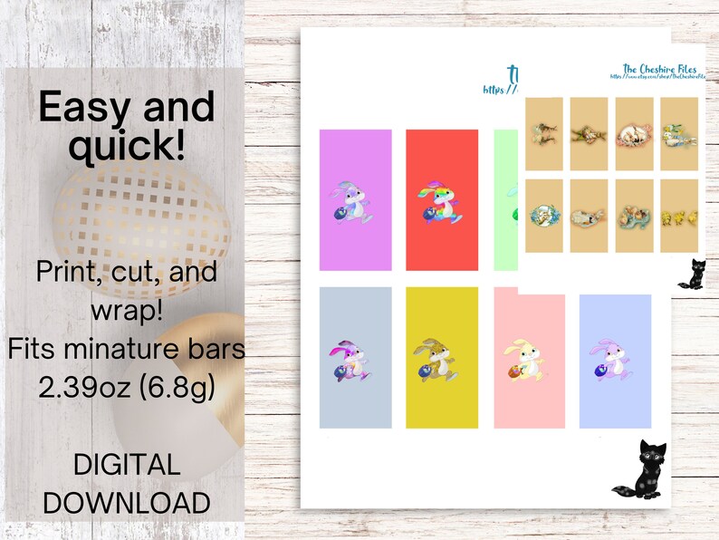 Easter Mini Chocolate Bar Wrappers - Set of 32 - Etsy
