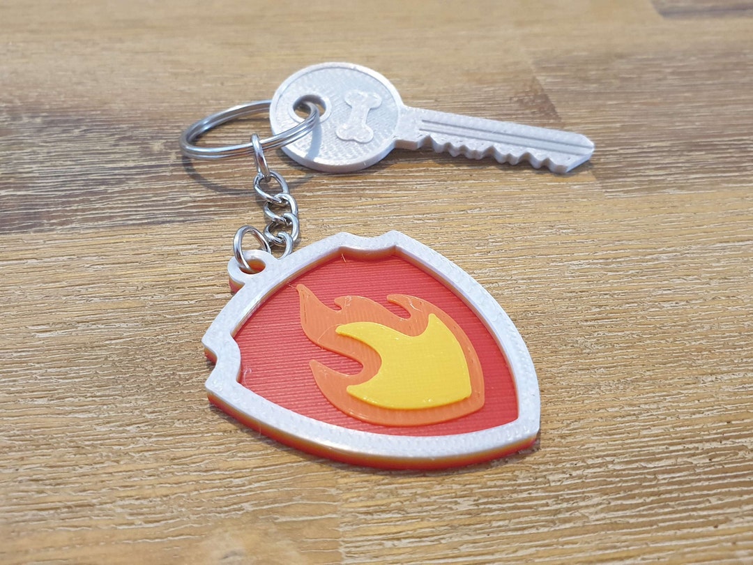 Paw Patrol Marshall Keychain / Badge / Dog Tag Paw Patrol - Etsy