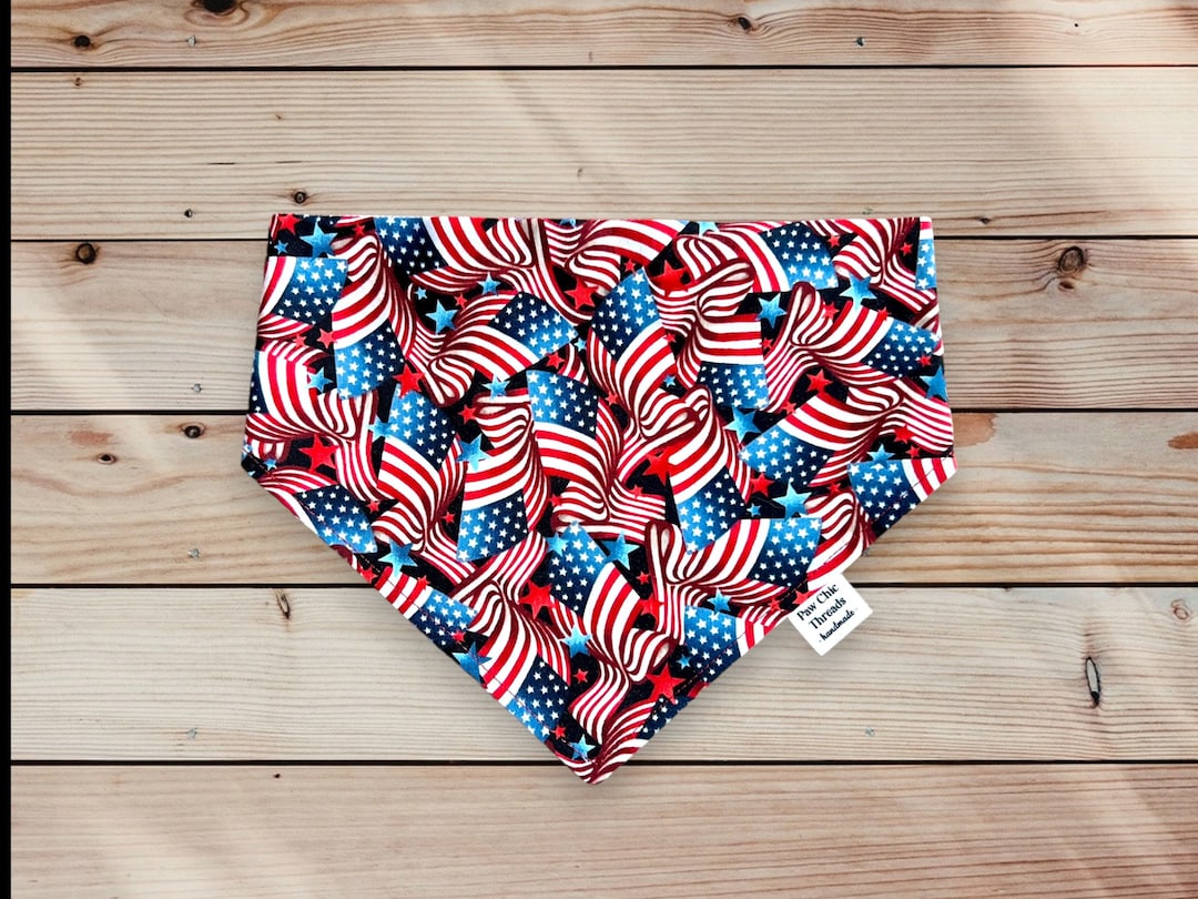4th of July Dog Bandana/veteran Dog Lover Gift/military Dog Bandana ...