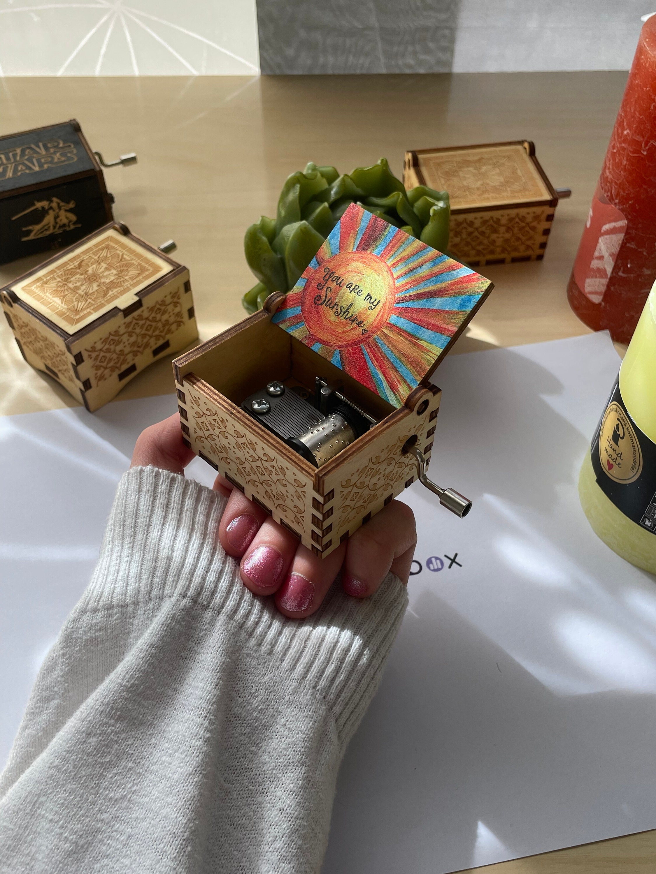 You Are My Sunshine Personalized Music Box Handmade Vintage Music Box ...